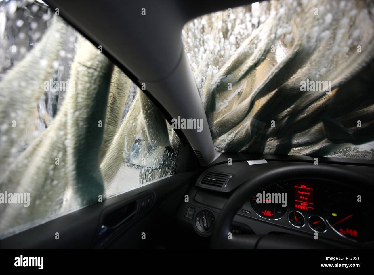 Automatic washing bay, car wash Stock Photo - Alamy