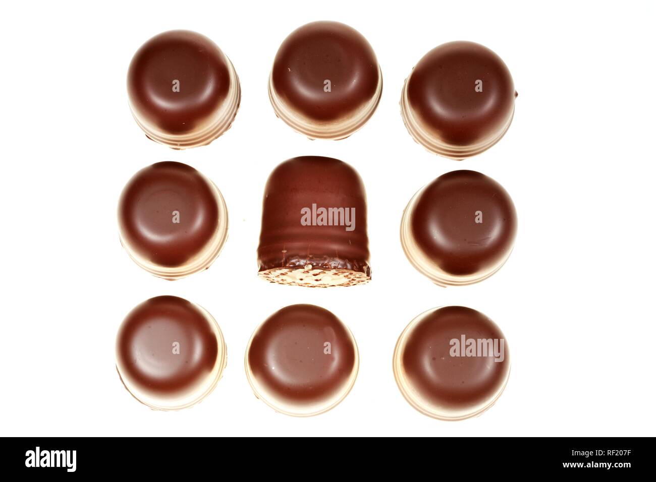 Chocolate-coated marshmallow sweets Stock Photo - Alamy