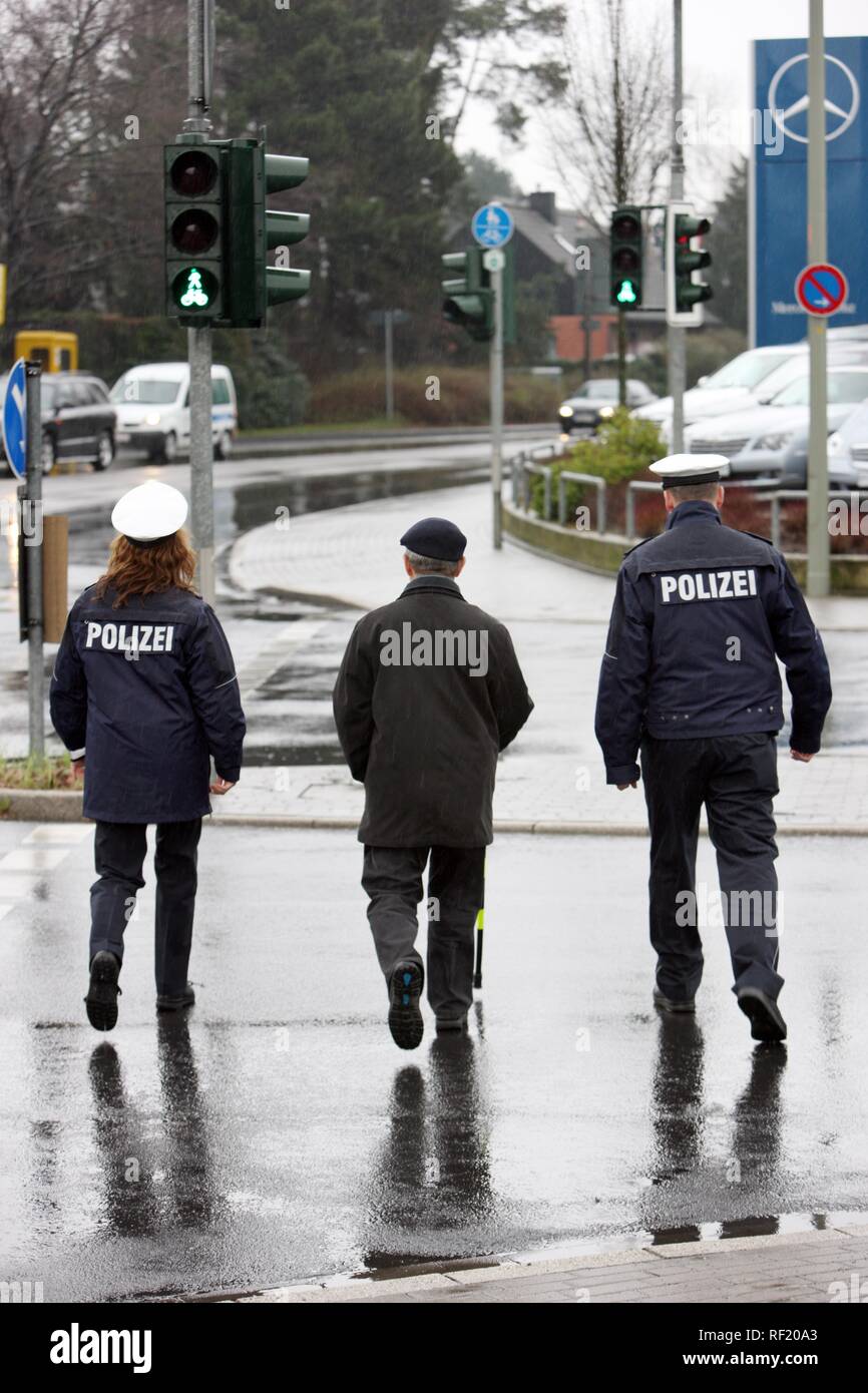 Police conducting traffic awareness training for senior citizens ...
