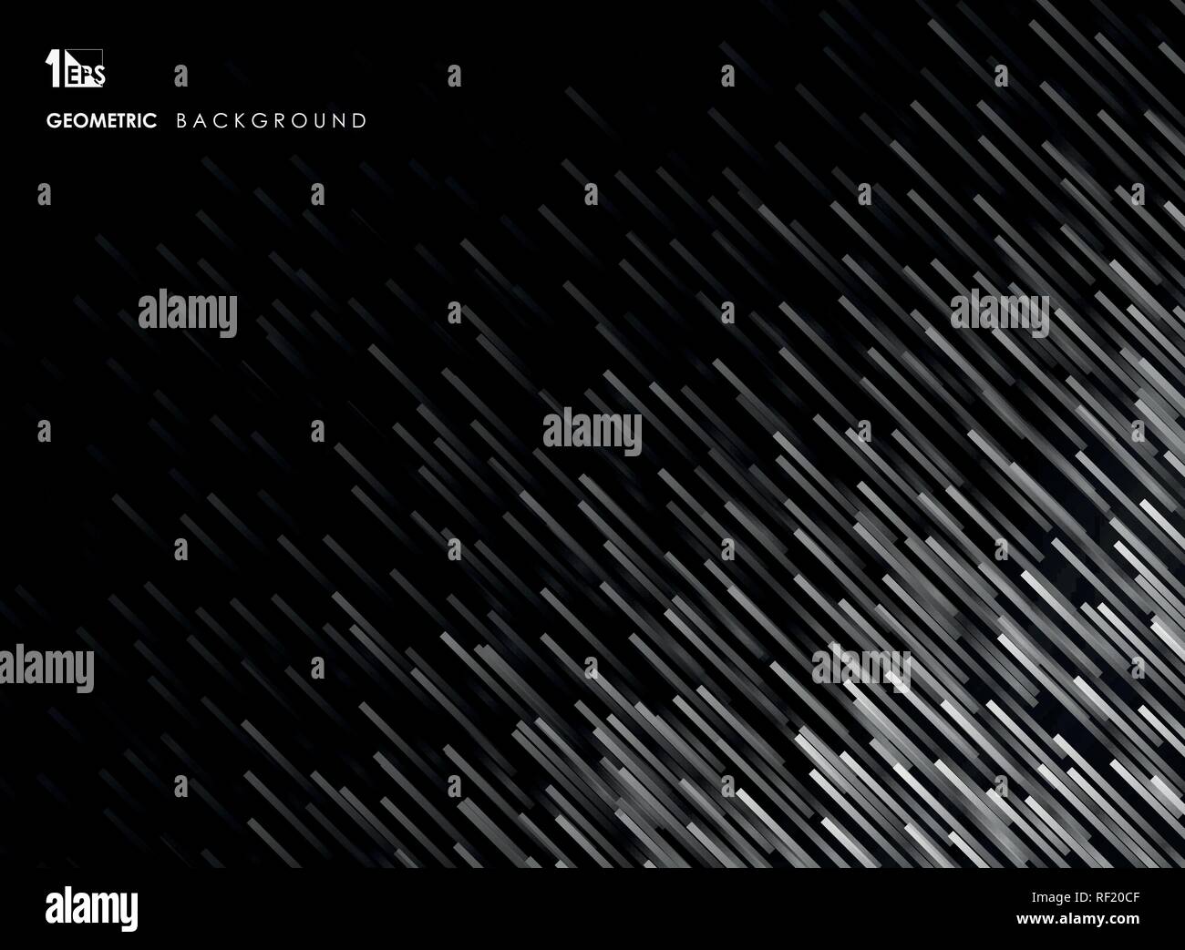 Abstract technology white stripe line pattern on gradient black, vector ...