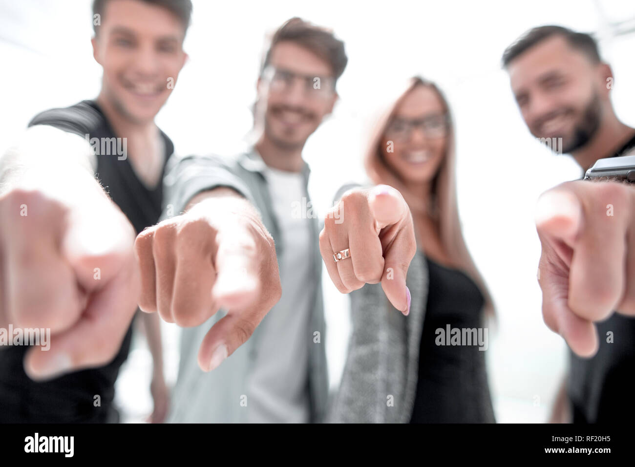 Handsome peoples pointing his finger to you Stock Photo - Alamy