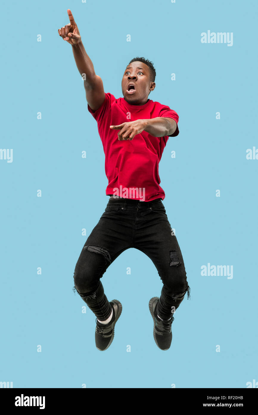 Business man jumping running forward hi-res stock photography and ...