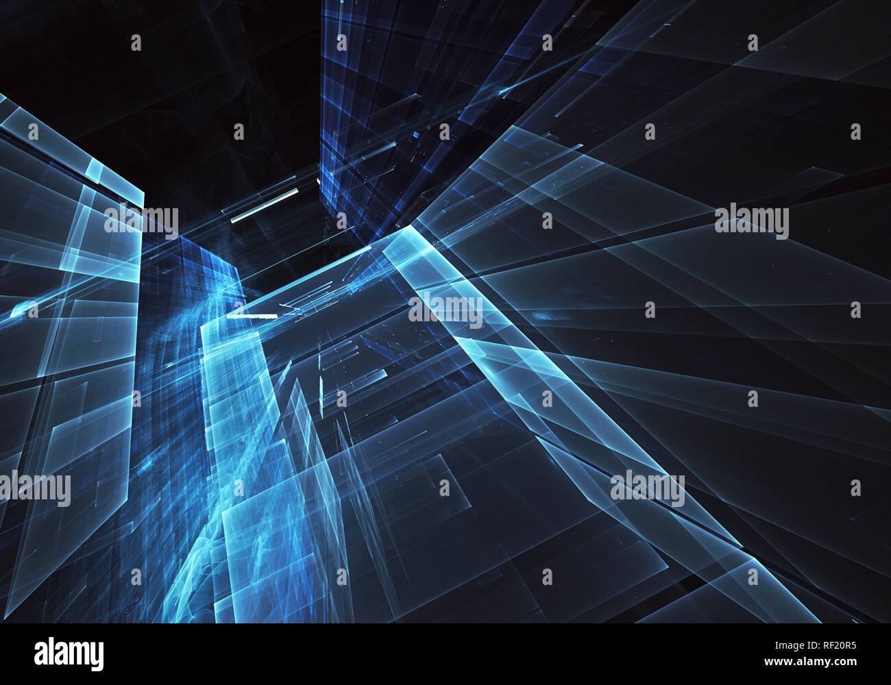 Computer generated abstract tehnology image. Three-dimensional 3D ...