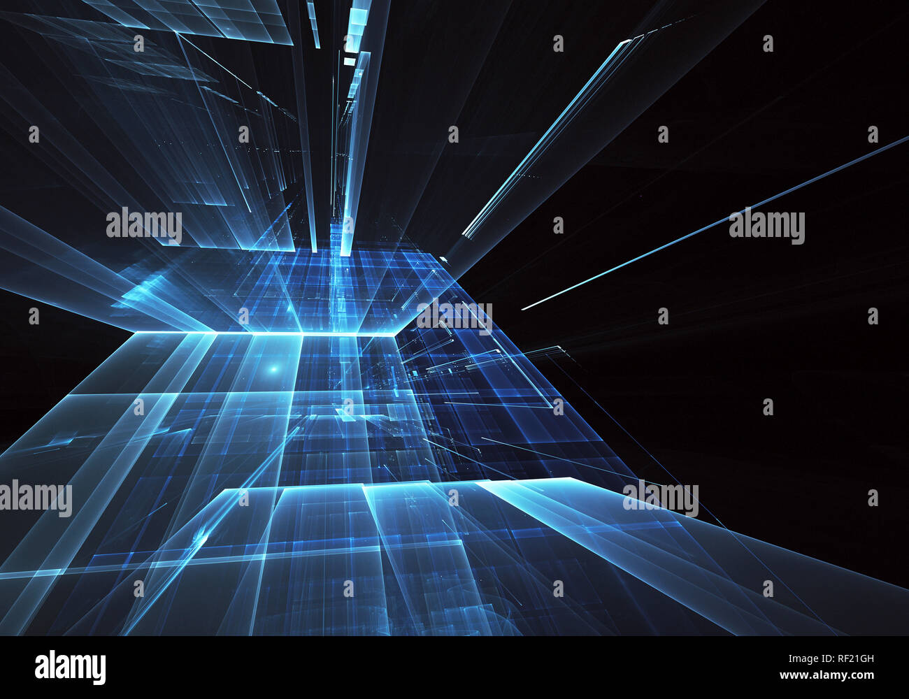 Computer generated abstract tehnology image. Three-dimensional 3D ...