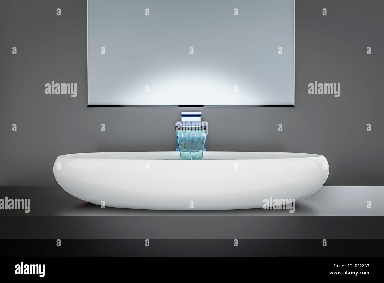 Water flowing in the basin 3d illustration Stock Photo - Alamy