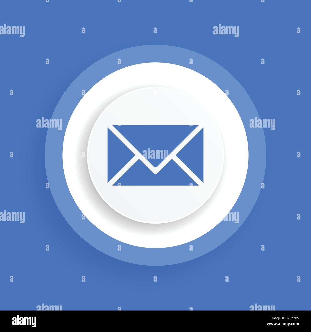 Email blue icon, letter vector sign, envelope symbol Stock Vector Image ...