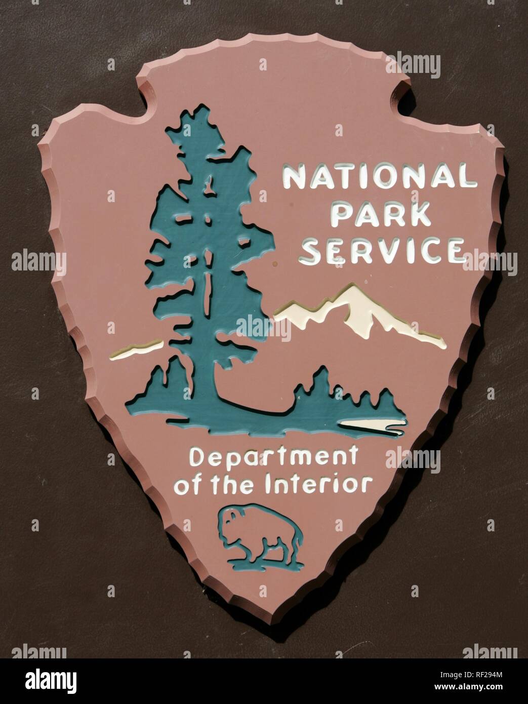 US National Park Service sign, Washington, USA, North America Stock ...