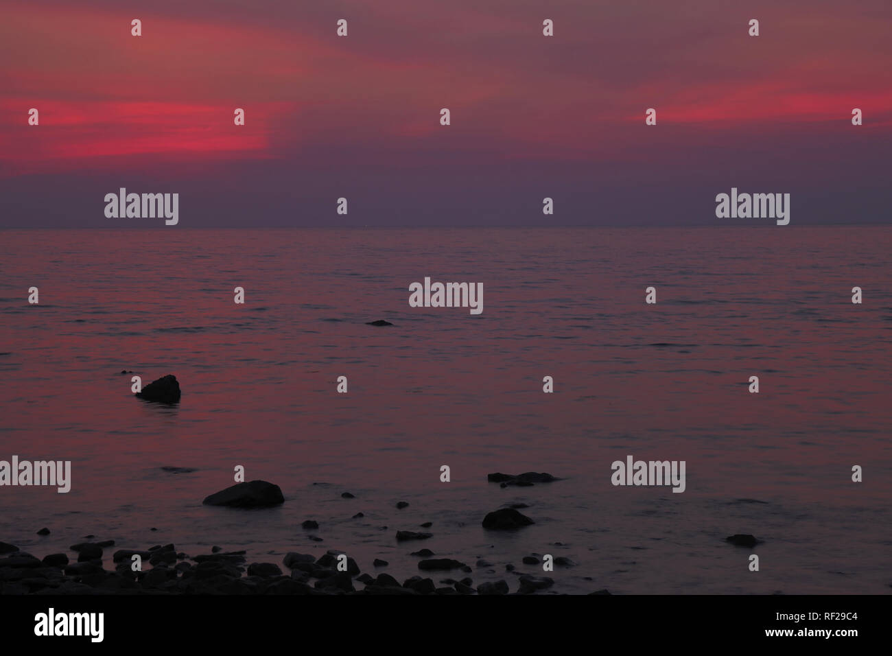 Sea sunset pink hi-res stock photography and images - Alamy