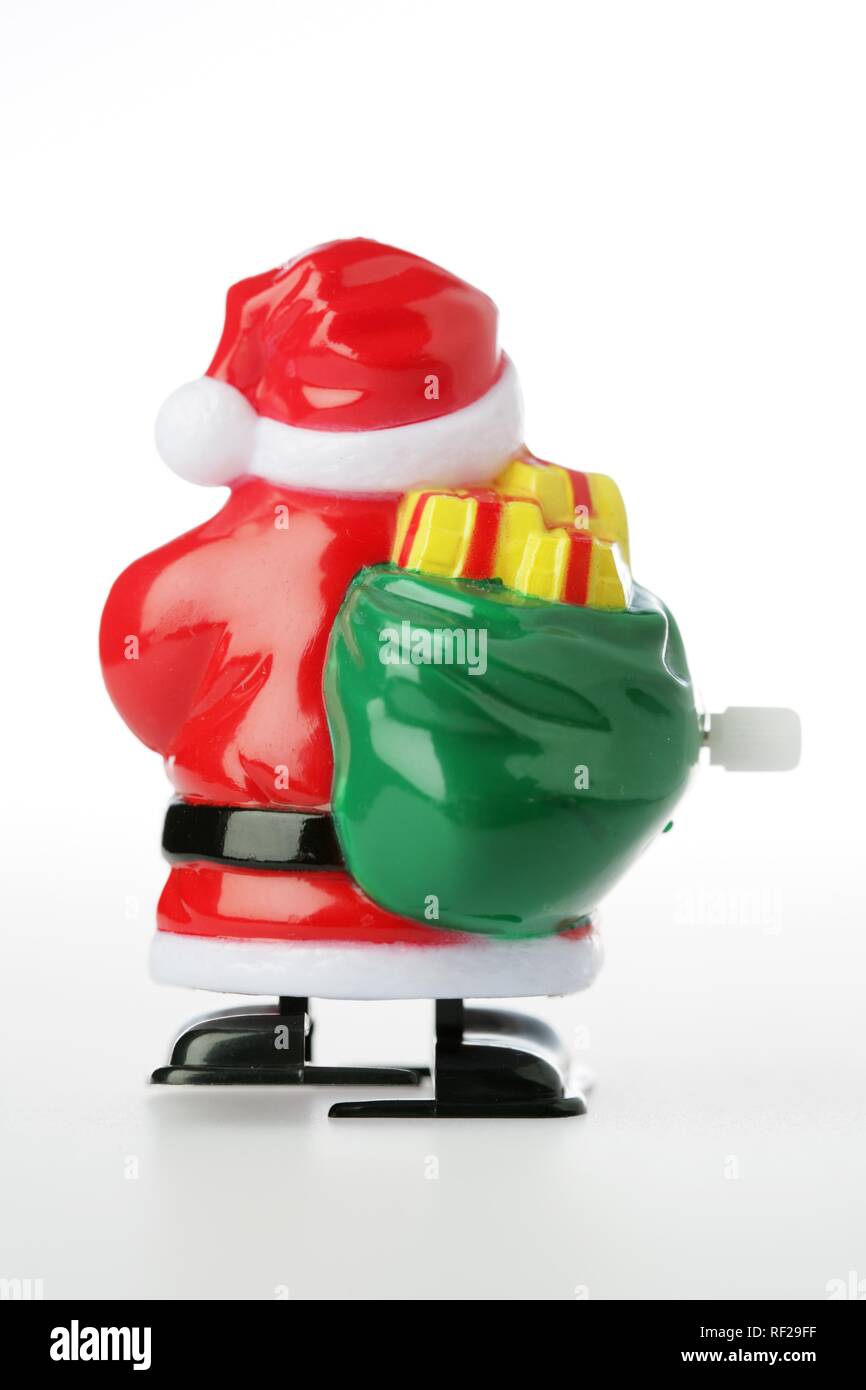 Plastic Santa Claus wind-up toy Stock Photo - Alamy