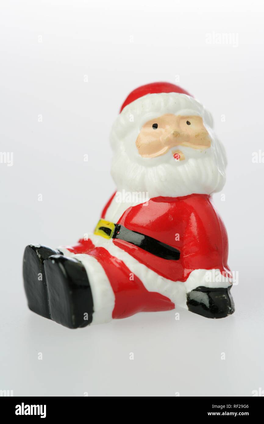 Plastic Santa Claus toy Stock Photo - Alamy