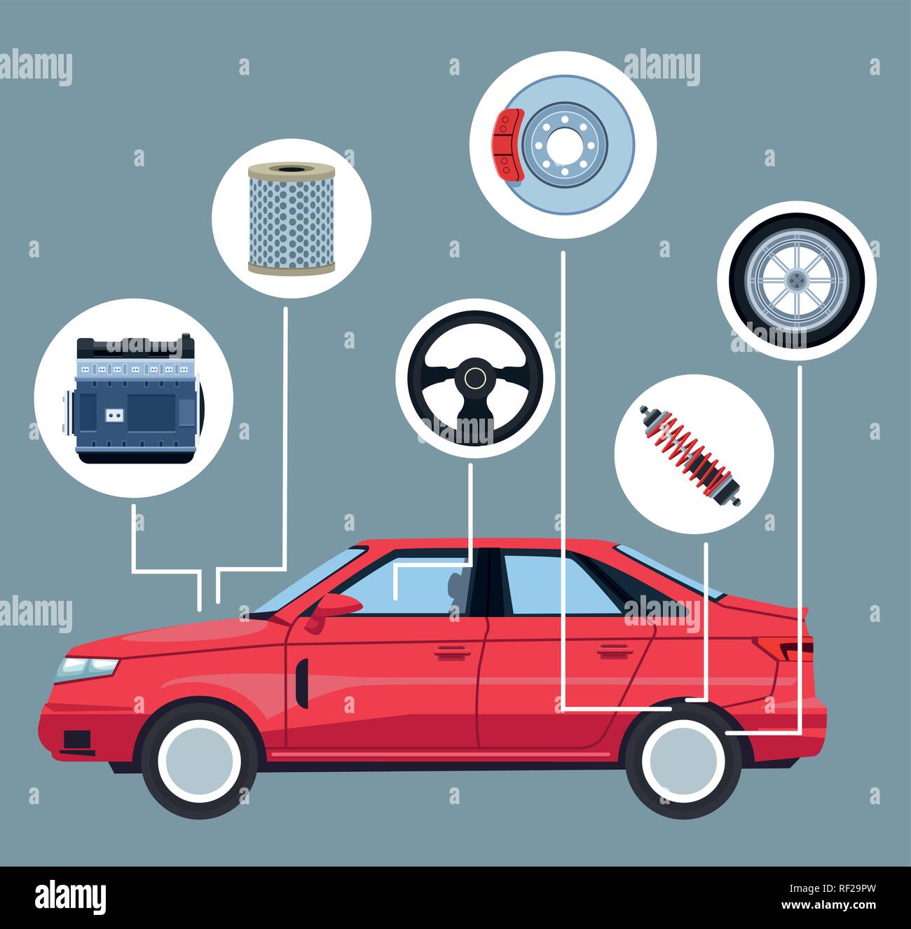 Car factory and parts Stock Vector Image & Art - Alamy