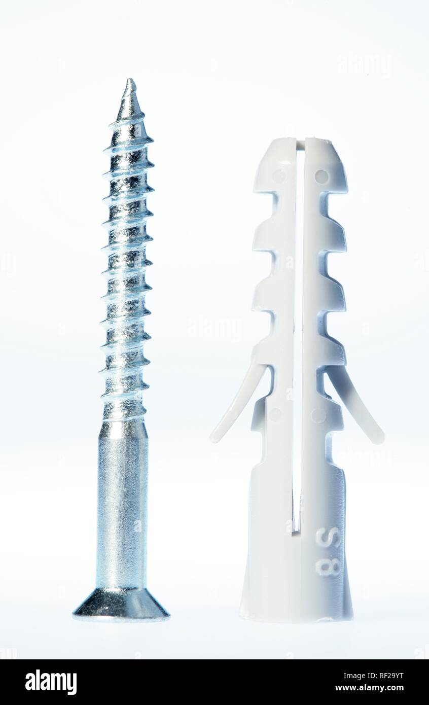 Screw and plug, dowel Stock Photo - Alamy