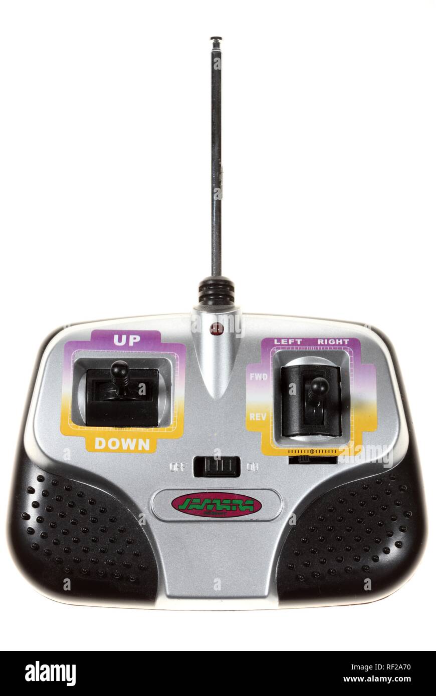 Remote control for a miniature toy helicopter Stock Photo - Alamy