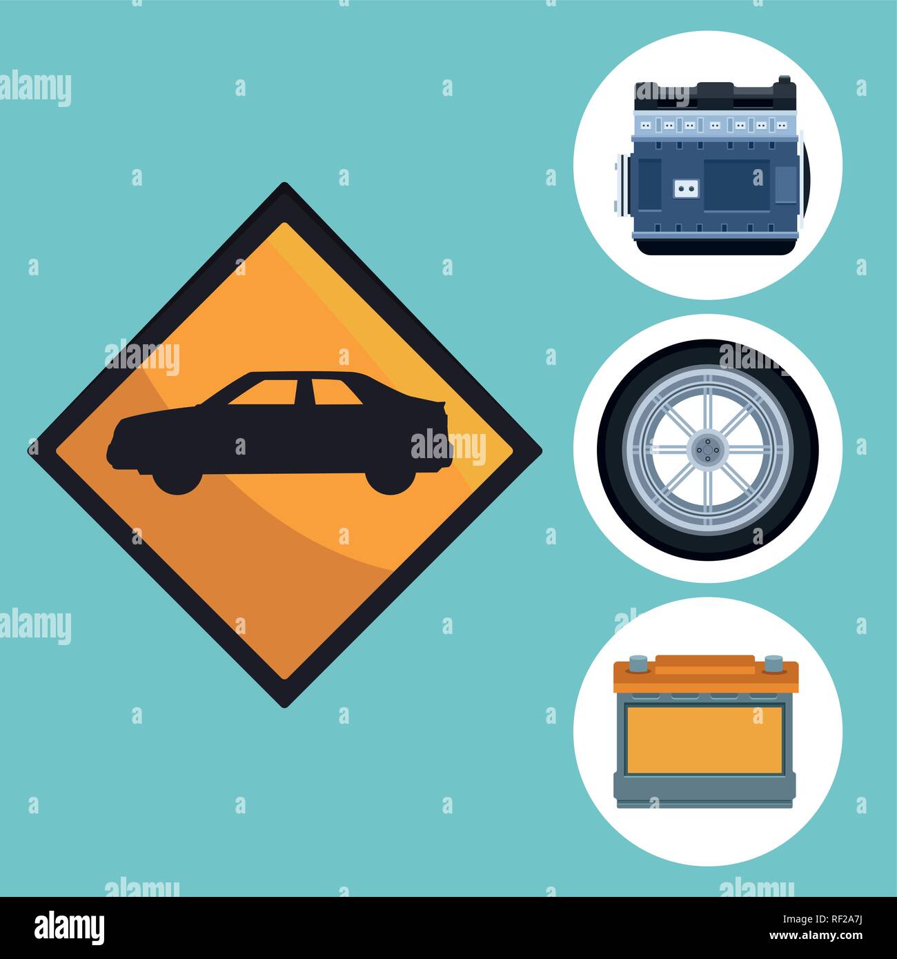 Heavy equipment parts Stock Vector Images - Alamy