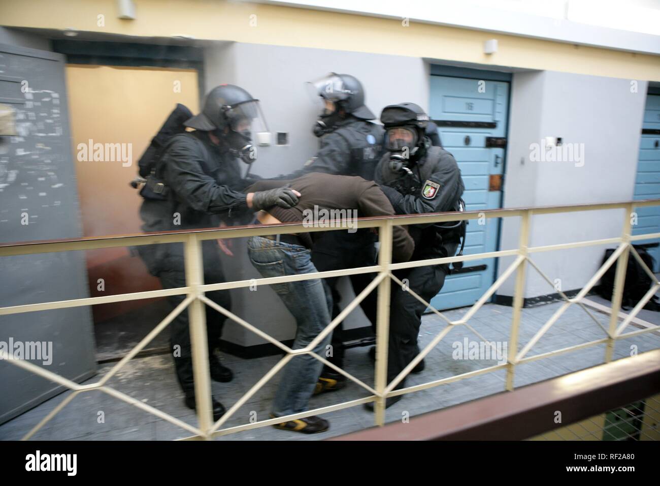 SWAT team exercise at a prison facility, Germany Stock Photo - Alamy