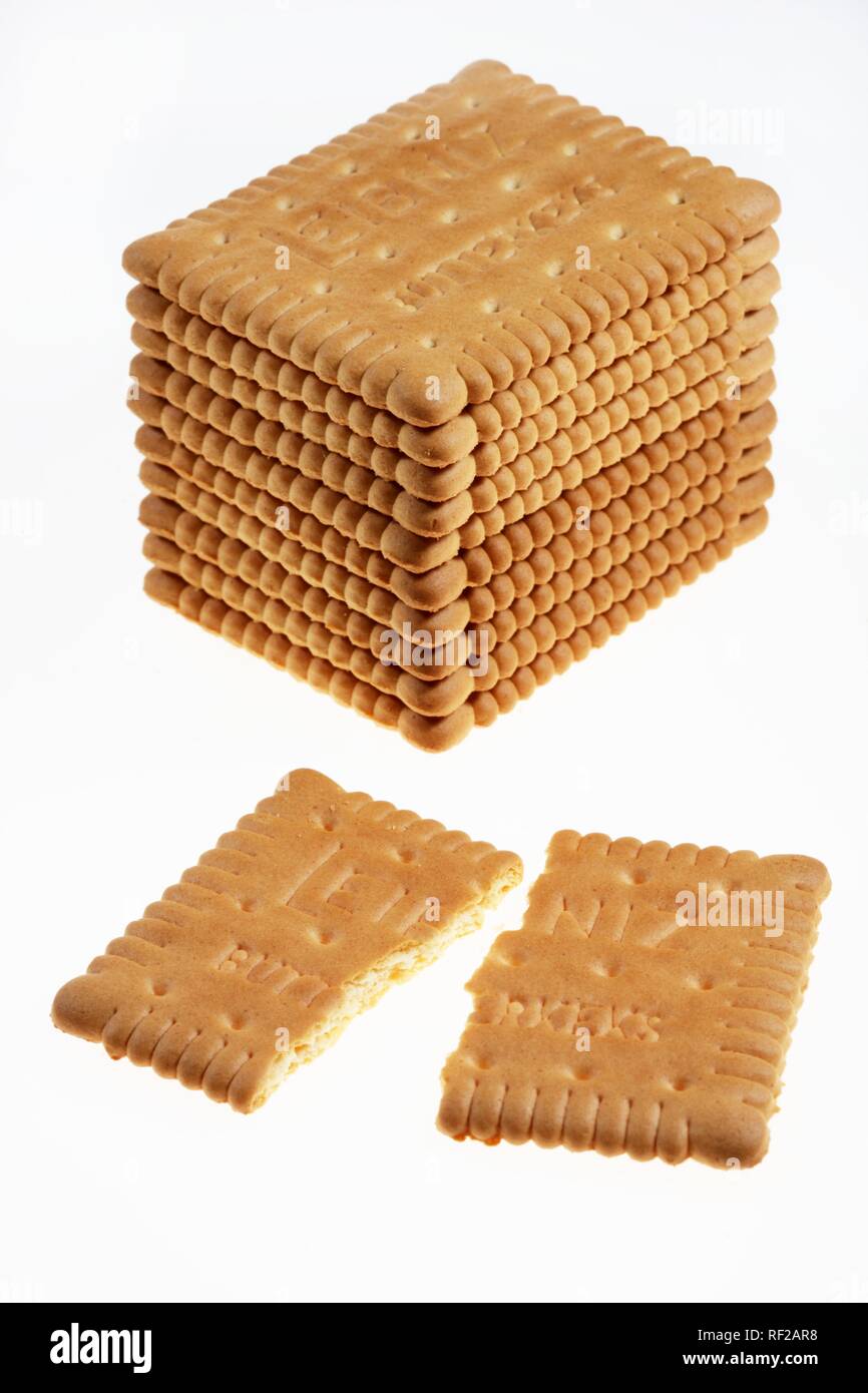 Leibniz shortbread biscuits, stacked Stock Photo - Alamy