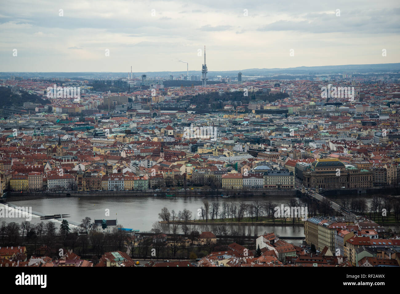 Prague from the Observation Tower Stock Photo - Alamy