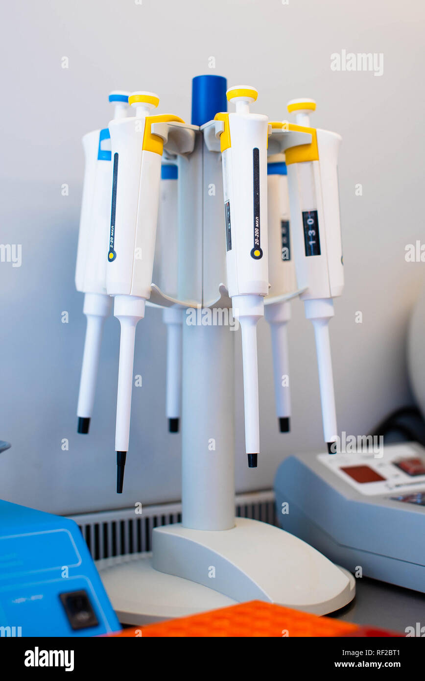 Laboratory equipment for DNA testing and blood analysis Stock Photo - Alamy