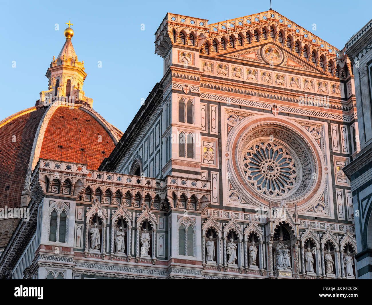 Florence Cathedral Duomo the rose window and duomo dome Florence Italy ...