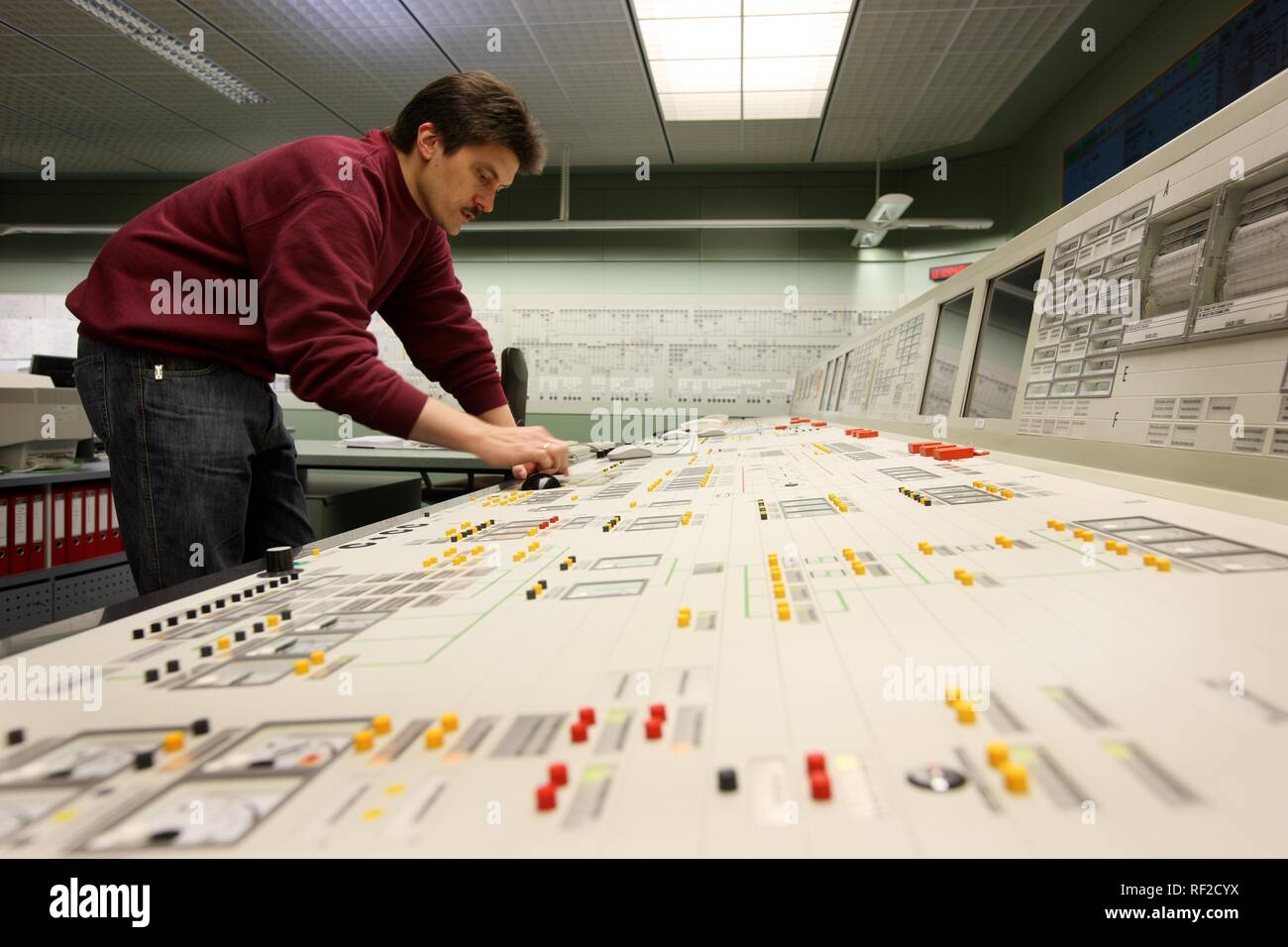 One of 13 control stations in the simulation centre, for the ...