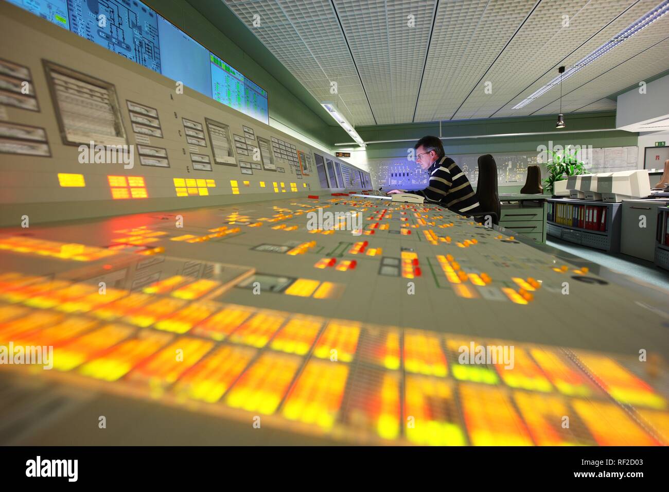 One of 13 control stations in the simulation centre, for the ...