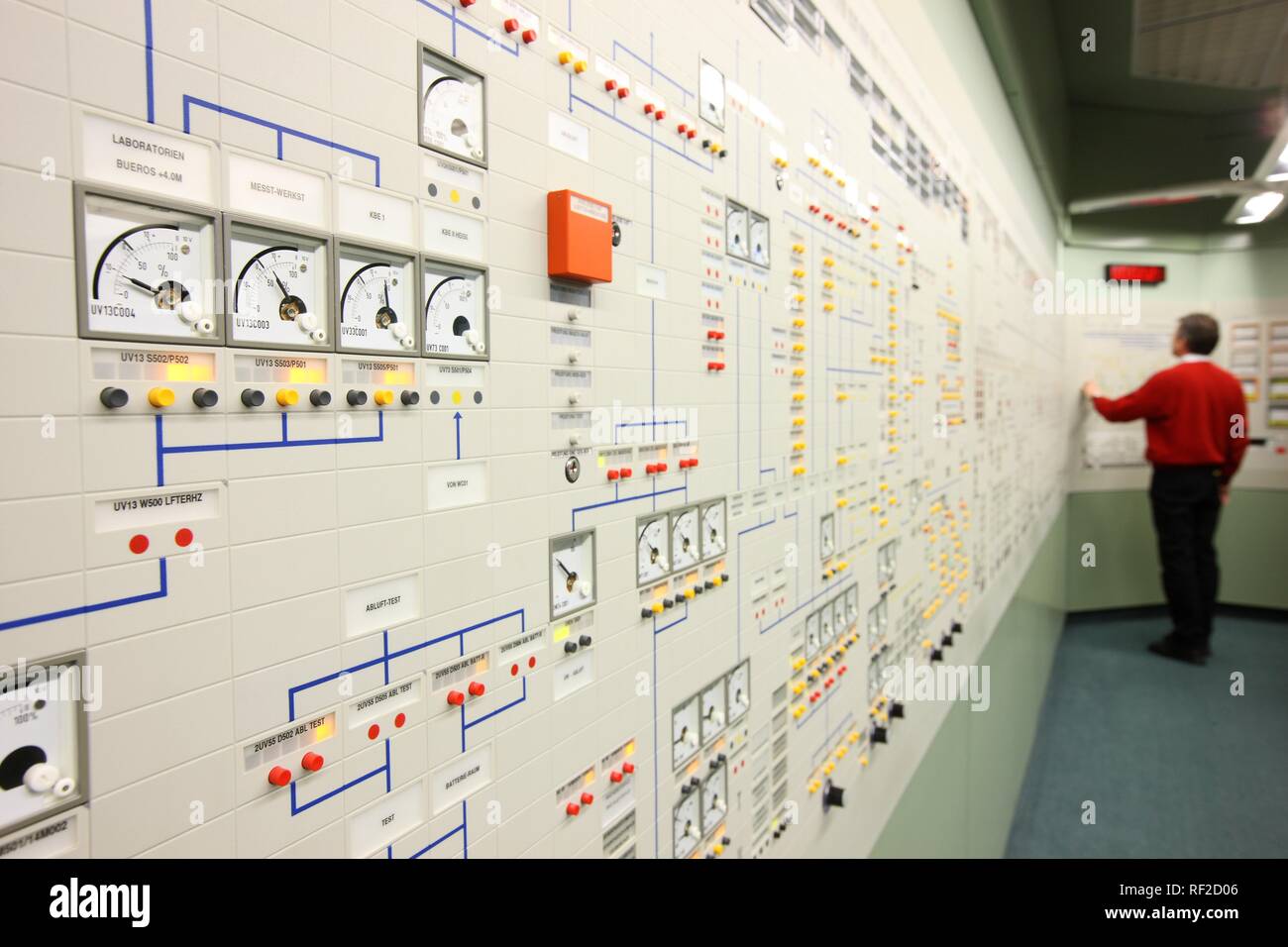 One of 13 control stations in the simulation centre, for the ...