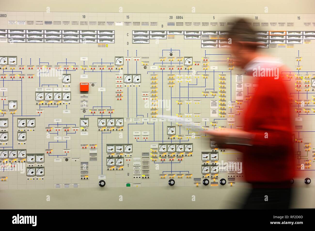 One of 13 control stations in the simulation centre, for the ...