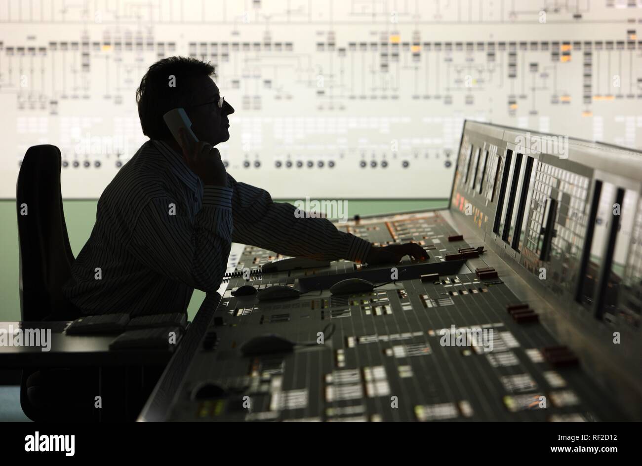One of 13 control stations in the simulation centre, for the ...