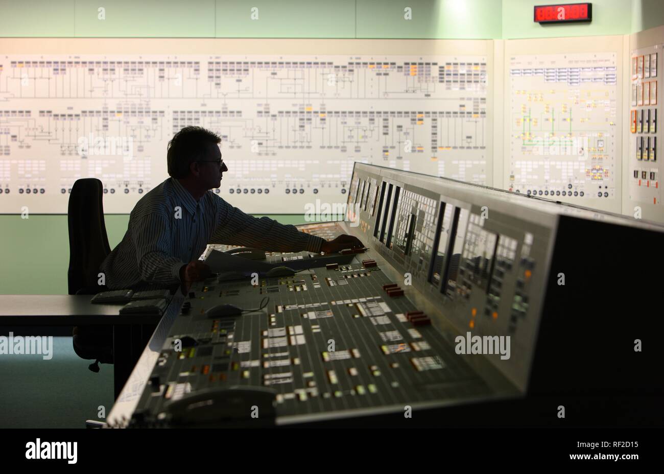 One of 13 control stations in the simulation centre, for the ...