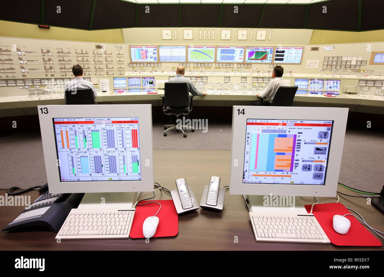 One of 13 control stations in the simulation centre, for the ...