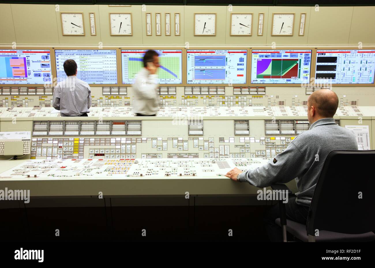 One of 13 control stations in the simulation centre, for the ...