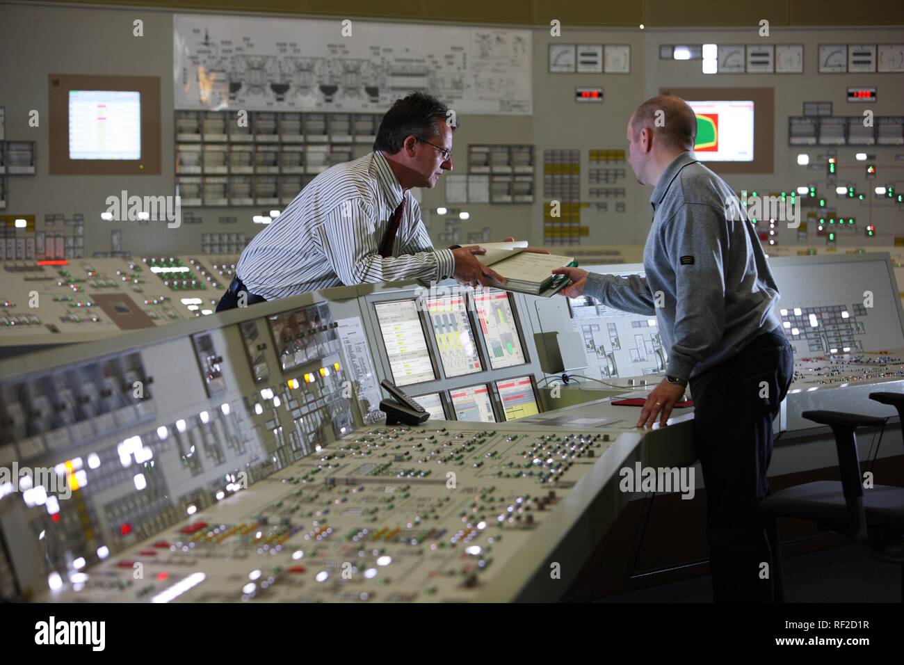 One of 13 control stations in the simulation centre, for the ...