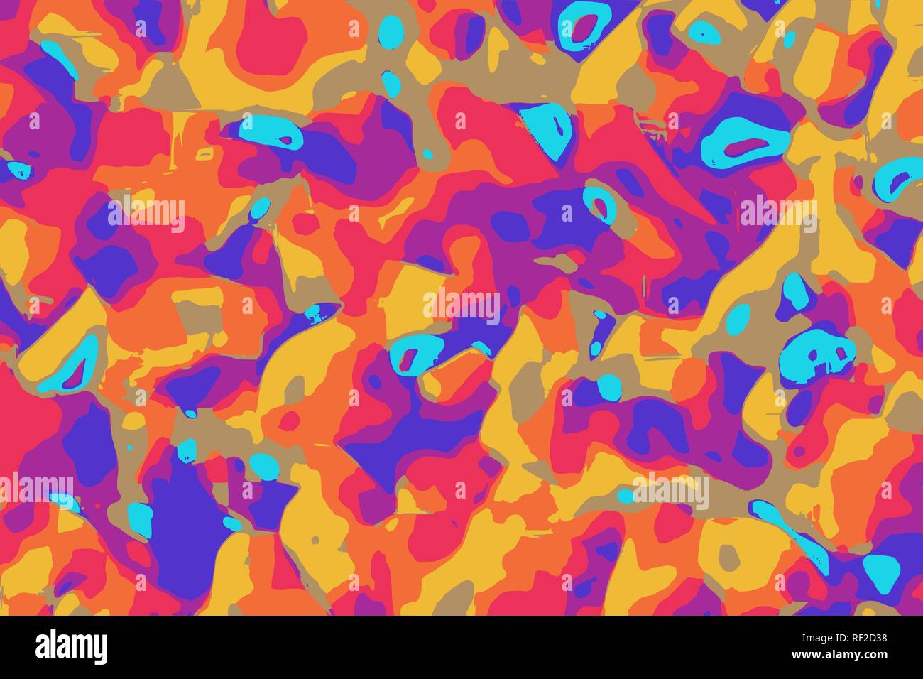 Abstract background with bright saturated colors and wave patterns ...