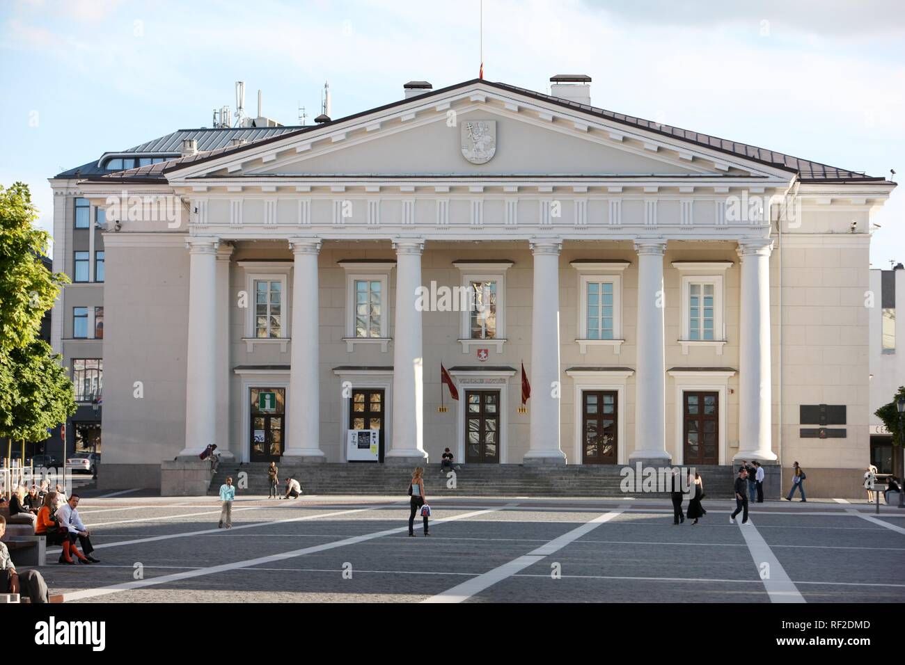 City Hall and City Hall Square in the historic city centre of Vilnius ...