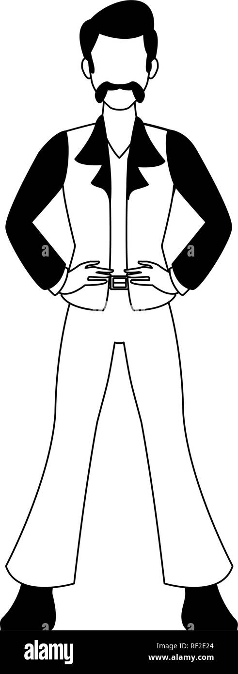 Happy man in disco Stock Vector Images - Alamy