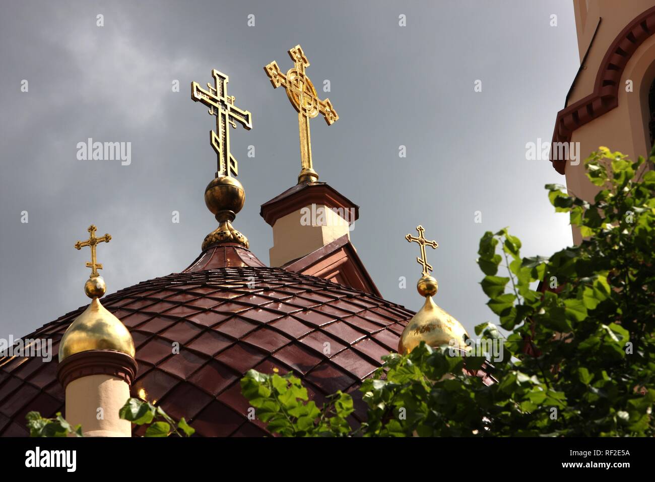 Crosses on dome, St. Nicholas Orthodox Church, Vilnius, Lithuania ...