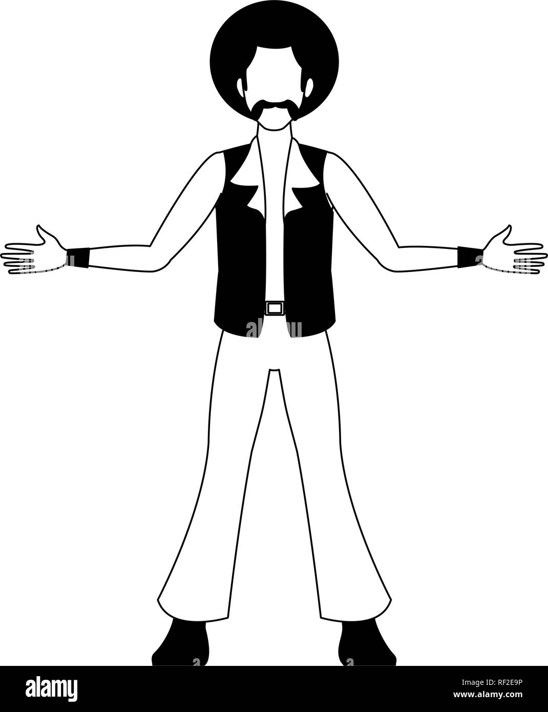 Happy man in disco Stock Vector Images - Alamy