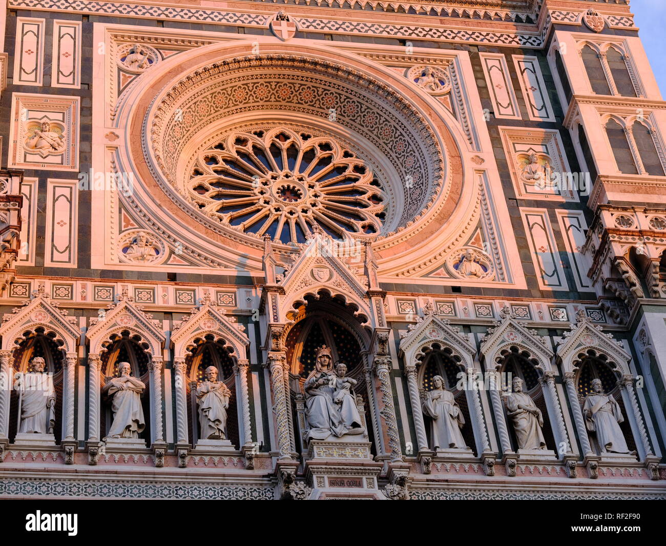 Florence Cathedral Duomo the rose window and duomo dome Florence Italy ...