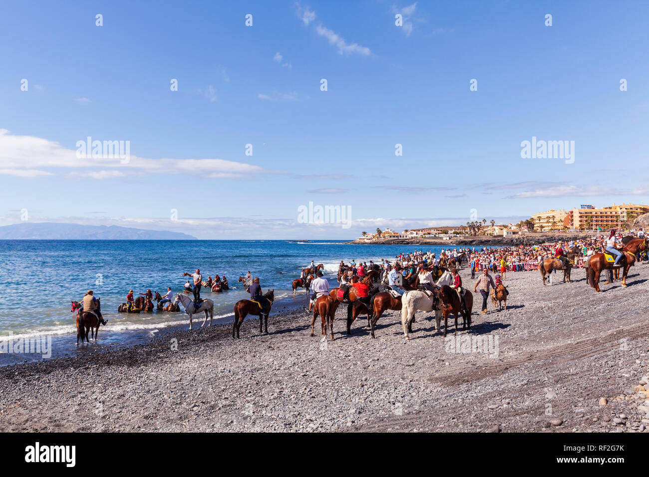 Playa Enramada, La Caleta, Costa Adeje, Tenerife. 20 January 2019. The ...