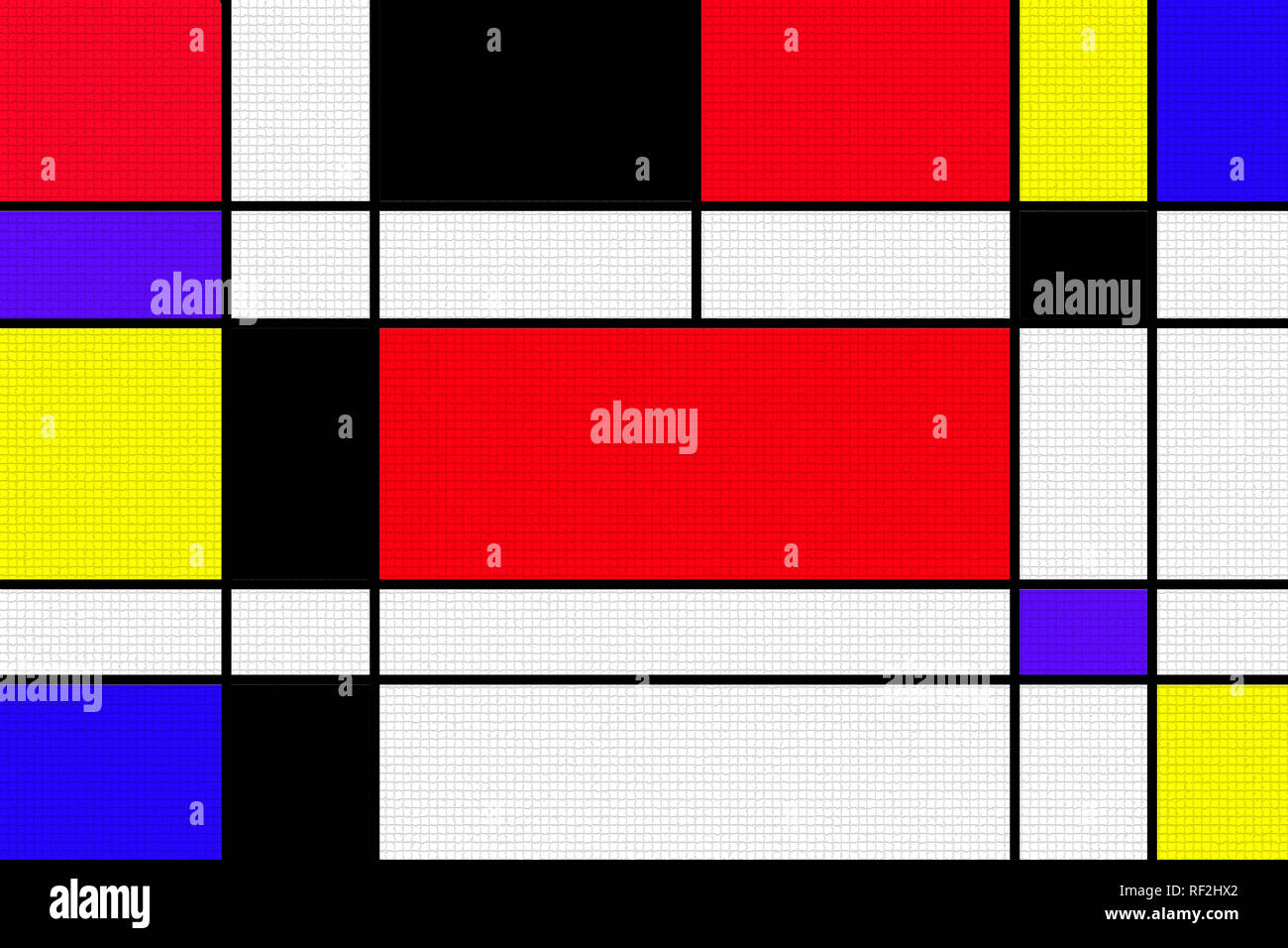 Coloured red blue yellow block rectangles bordered in black Stock Photo ...
