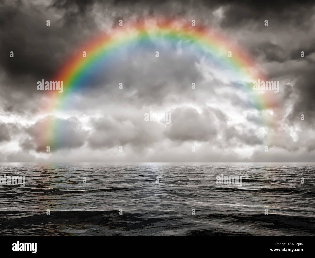 Rainbow Dark Sky