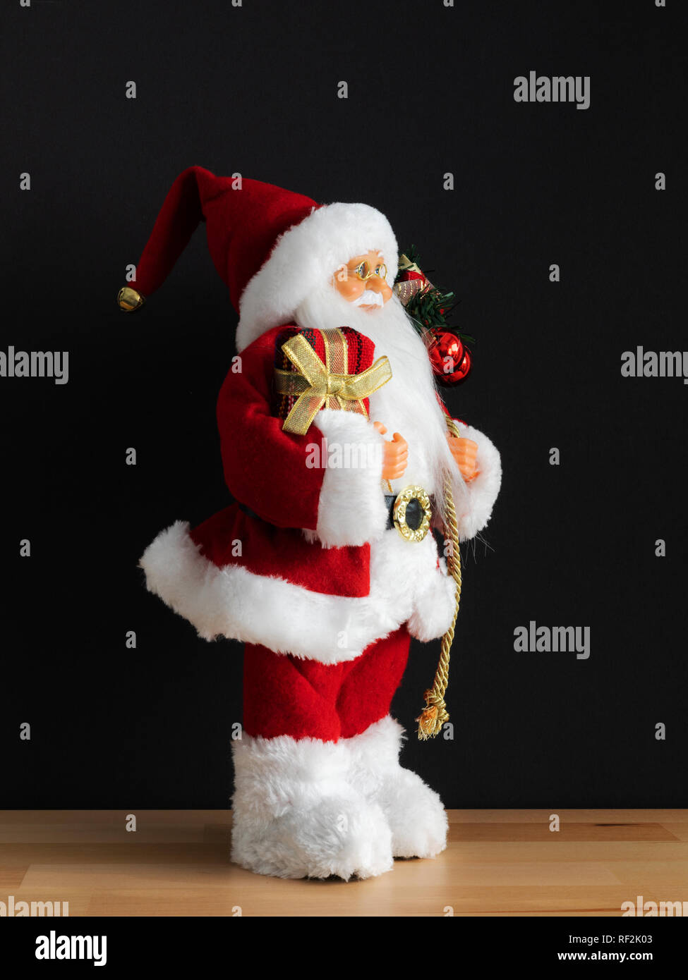 Side view happy santa hi-res stock photography and images - Alamy