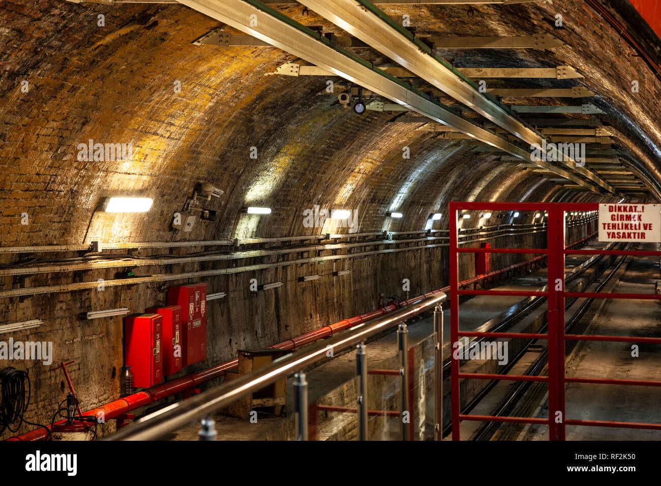 Tunnel for underground funicular, Istanbul, Turkey Stock Photo - Alamy