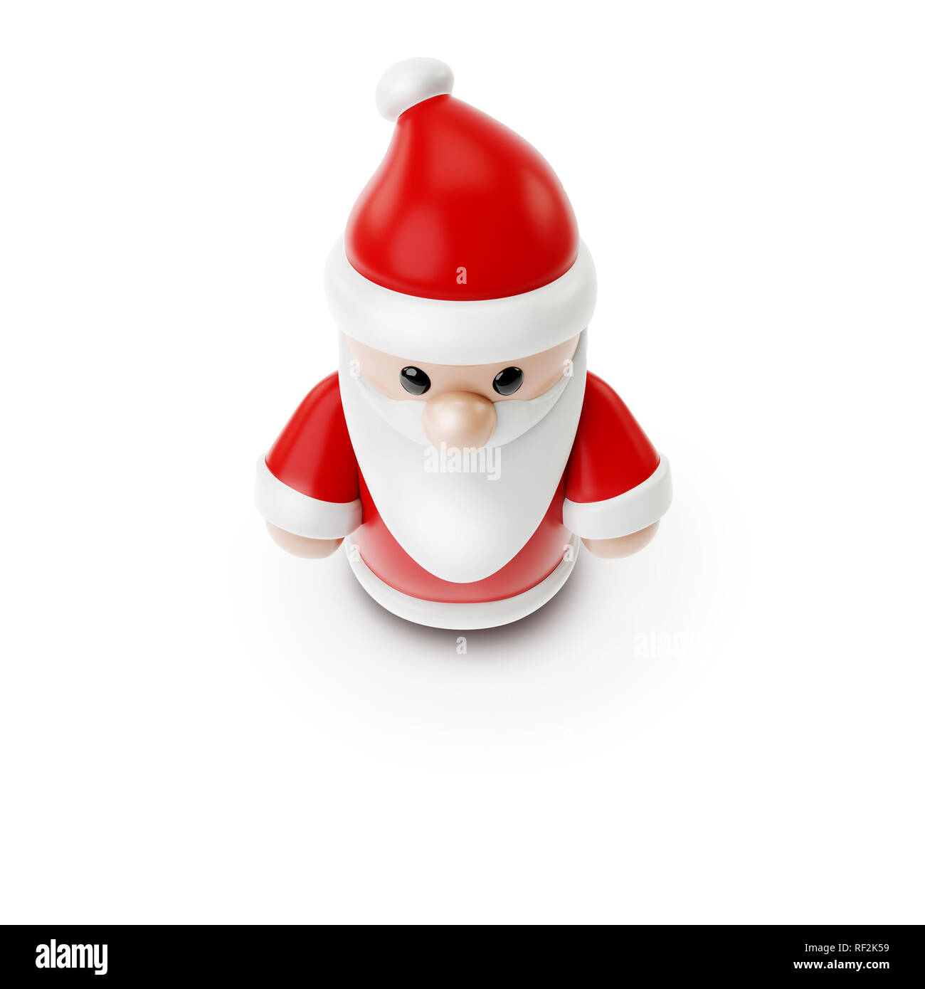 small Santa Claus figure from above 3d illustration Stock Photo - Alamy