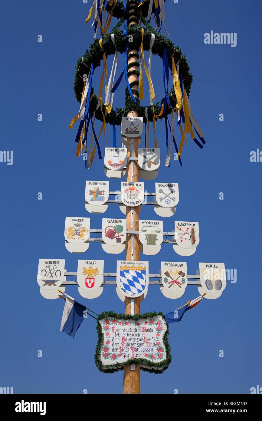 Bavarian Maypole, Bavaria Stock Photo - Alamy