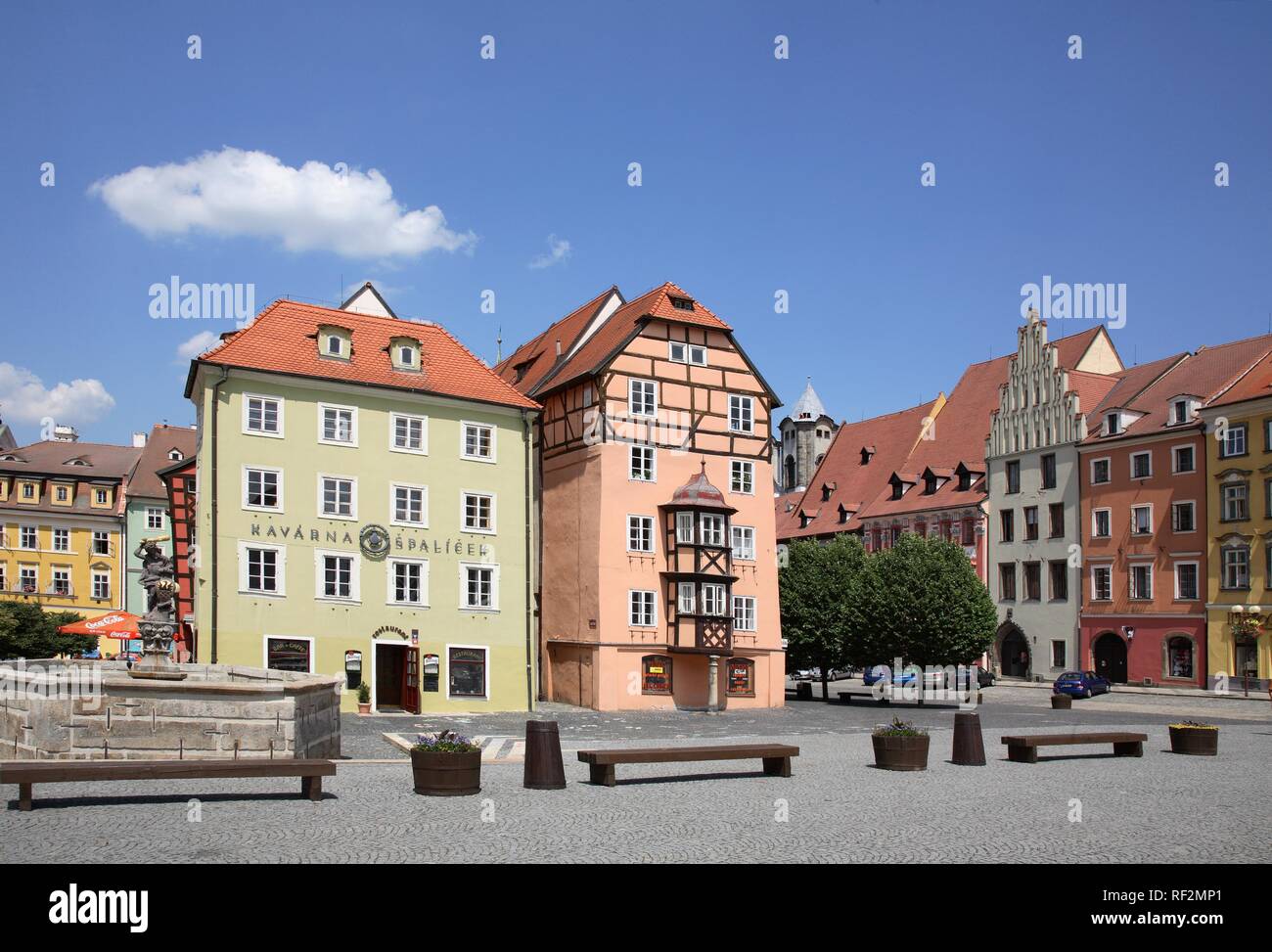 Market square and Spalicek, Egerer Stoeckl, Cheb, Eger, Egerland, Czech ...
