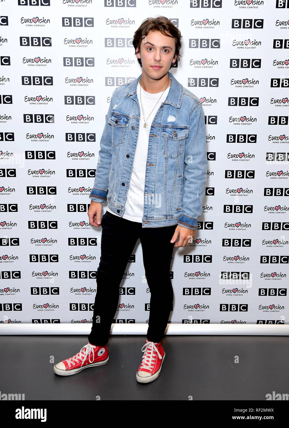 Jordan Clarke attending the Eurovision Meet the Artists event held at ...
