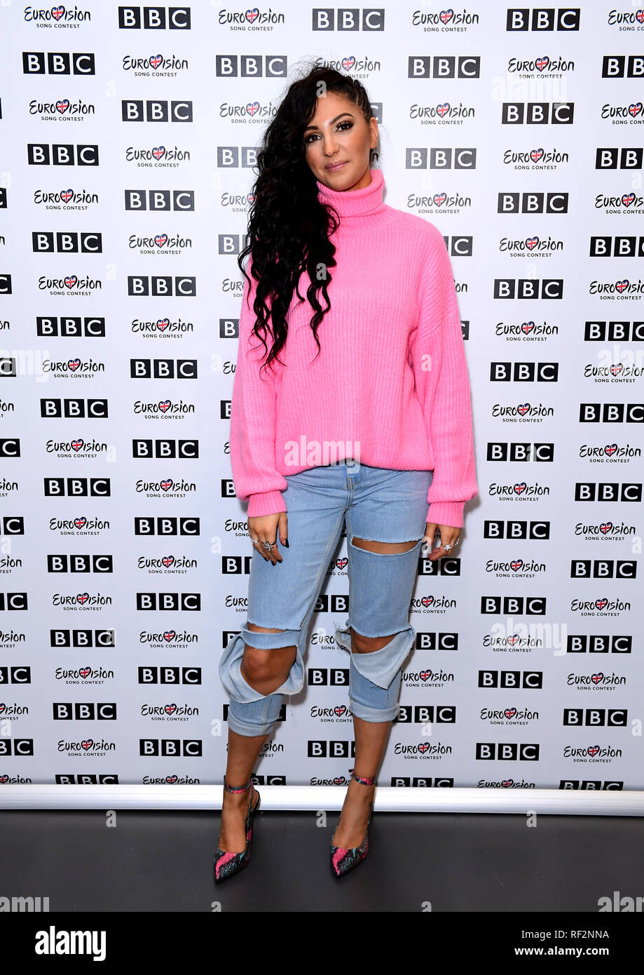 Anisa attending the Eurovision Meet the Artists event held at the BBC ...