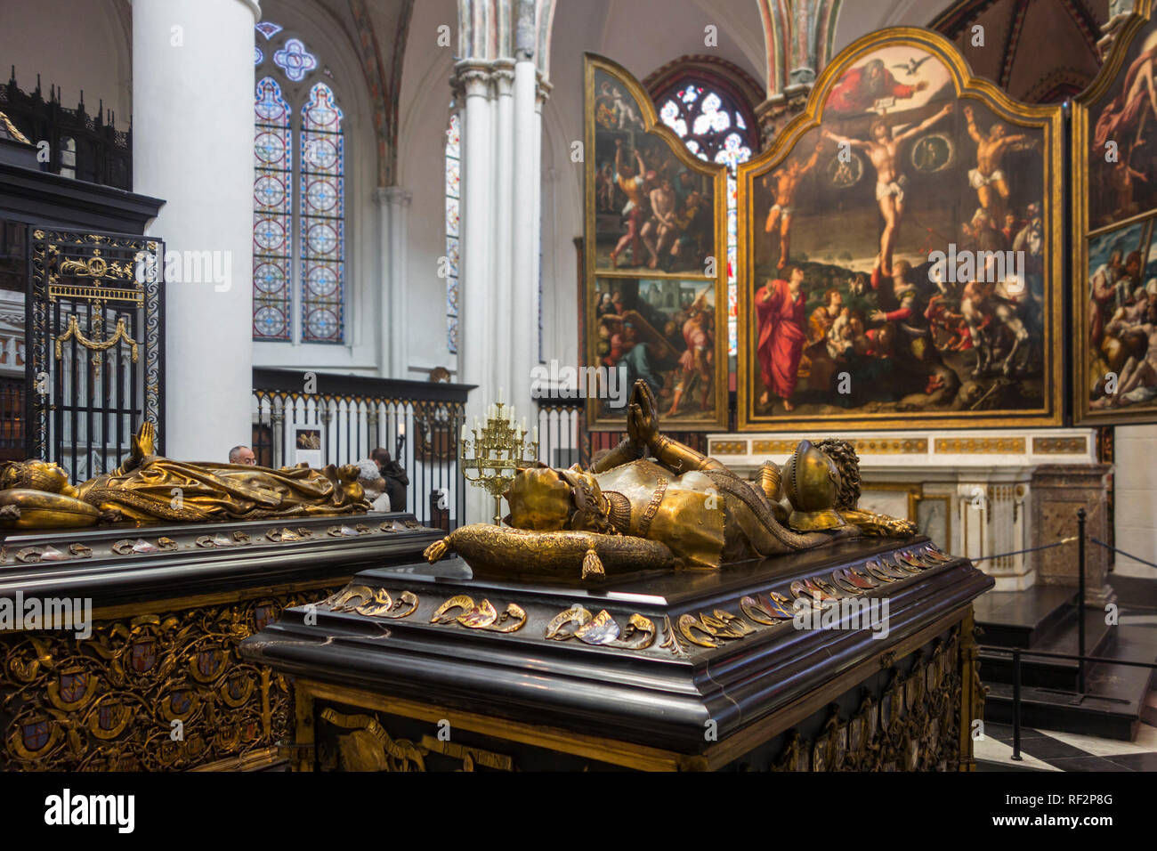 Tombs of Charles the Bold and daughter, duchess Mary in the Church of Our Lady / Onze-Lieve ...
