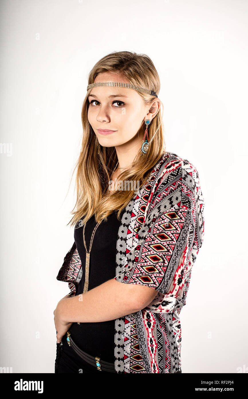 Pretty girl fashion shoot Stock Photo - Alamy